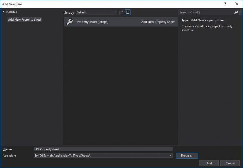 Visual Studio Property Sheets - Yazılımperver'in Dünyası